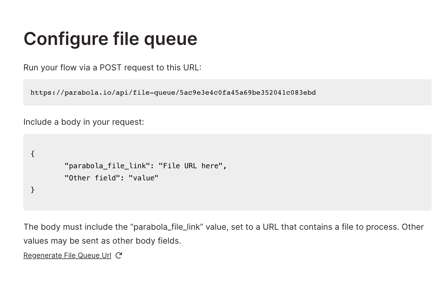 How to use the File queue integration | Parabola